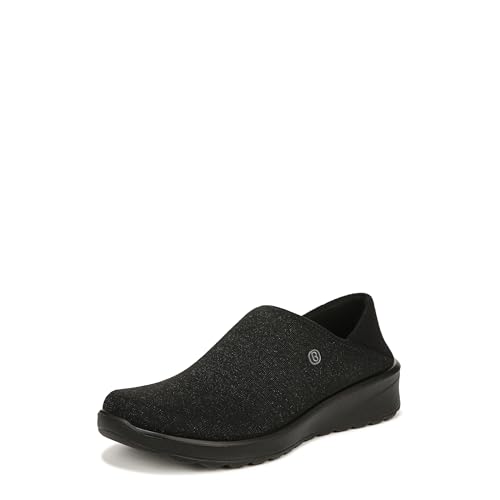 BZees Womens Take It Easy Sneaker Black Shimmer 8.5 M