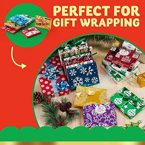 JOYIN 36 PCS Christmas Fancy Foil Gift Card Boxes with Ribbon, Decorative Wrapped Gift Card Holder Boxes (4.5" x 3.25" x 0.4") for Envelopes, Holiday Gift Decor