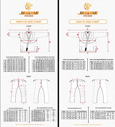 JAGUAR PRO GEAR ORGANO - Pure Organic Cotton Light Weight Kimono Brazilian Jiu Jitsu Gi Unisex (K-0, White)