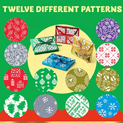 JOYIN 36 PCS Christmas Fancy Foil Gift Card Boxes with Ribbon, Decorative Wrapped Gift Card Holder Boxes (4.5" x 3.25" x 0.4") for Envelopes, Holiday Gift Decor