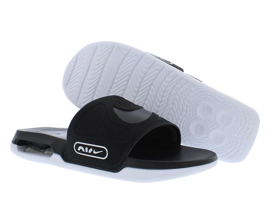 Nike Air Max Cirro Just Do It Athletic Sandal Solarsoft Slide (BLACK SILVER WHITE, us_footwear_size_system, adult, men, numeric, medium, numeric_10)