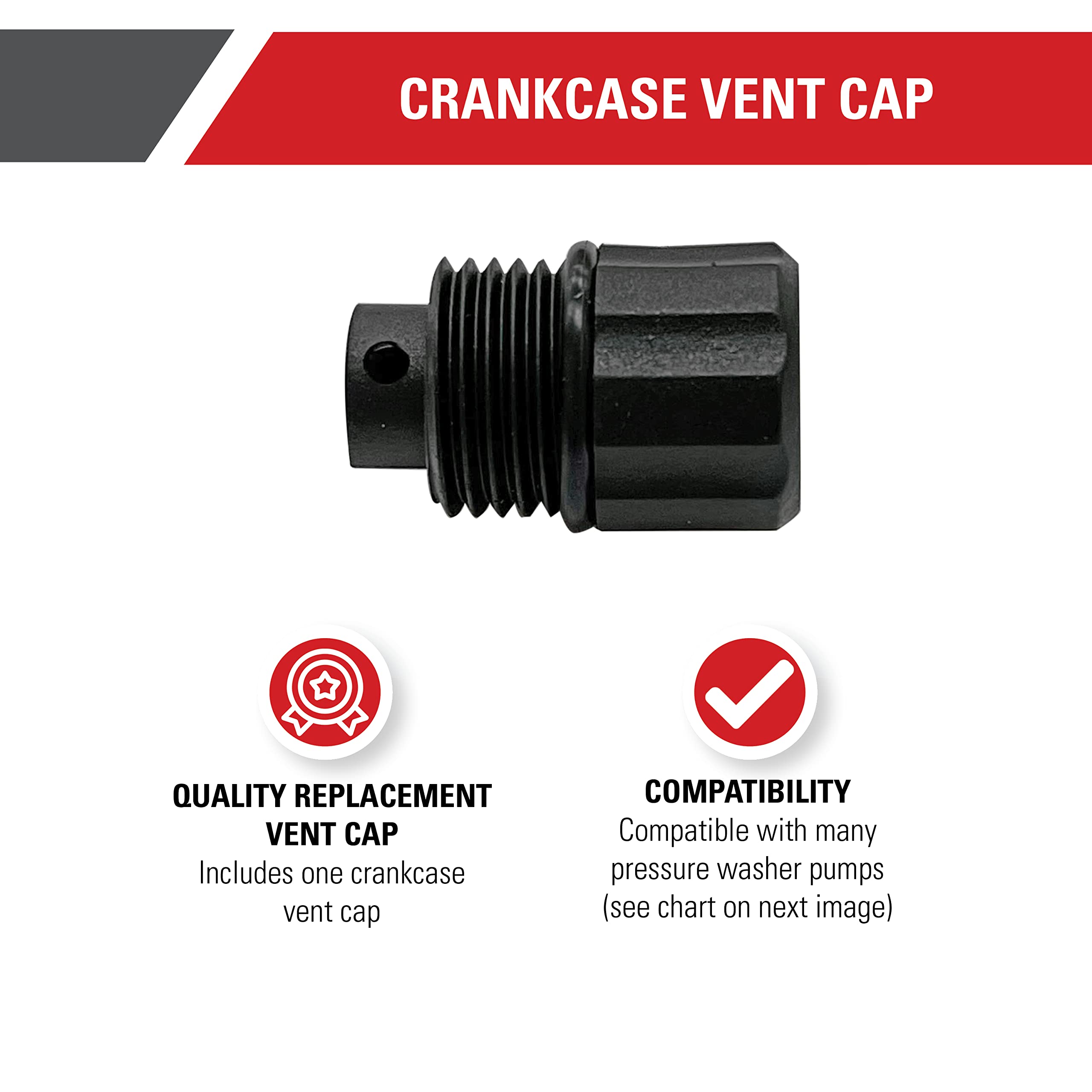 Simpson Cleaning 7111013 Replacement Crankcase Vent Cap for Pressure Washer Pumps, Black