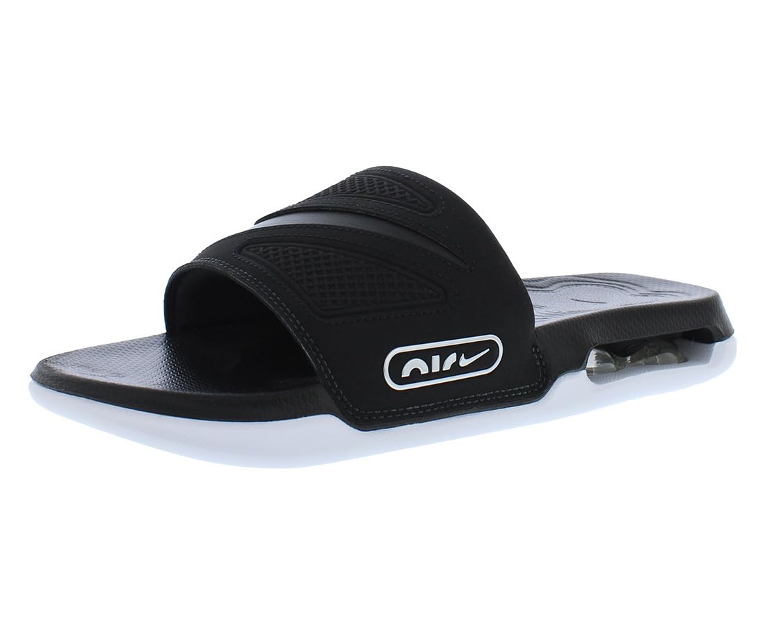Nike Air Max Cirro Just Do It Athletic Sandal Solarsoft Slide (BLACK SILVER WHITE, us_footwear_size_system, adult, men, numeric, medium, numeric_10)