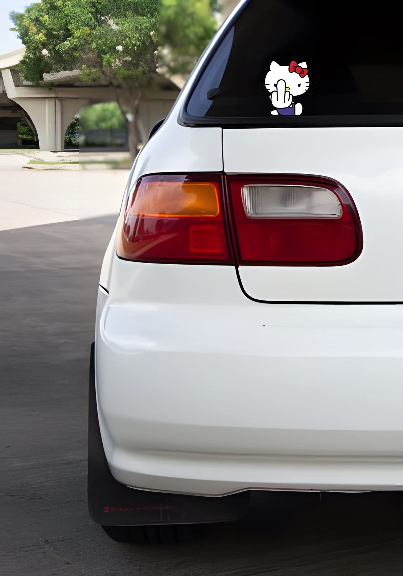 Kitty, Middle Finger,Vinyl Decal,Sticker for Cars,Windows,Laptops and More