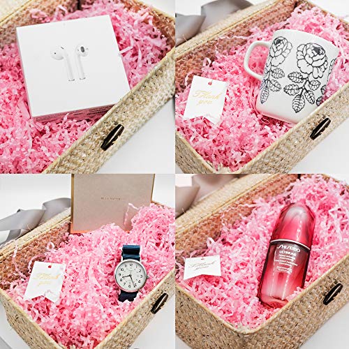 AIRGAME 1/2 LB Crinkle Cut Paper Shred Filler, Crinkled Shredded Paper for Gift Box, pink Crinkle Paper for Gift Wrapping