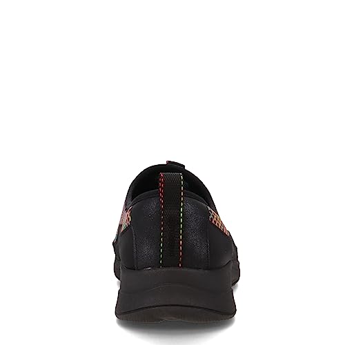 BZees Womens Imagine Slip-On Black/Rainbow 9 M