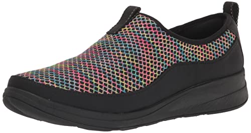 BZees Womens Imagine Slip-On Black/Rainbow 9 M
