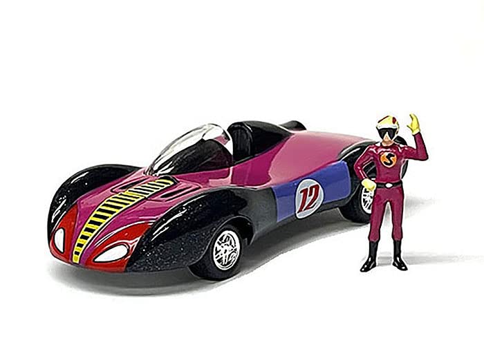 Speed Racer 4 Car Set with American Diorama Figures 1/64 Diecast Model Cars by Johnny Lightning JLCP7379