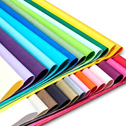 120 Colorful Gift Tissue Paper for Gift Bags - Bulk Colored Tissue Paper for Gift Wrapping-,Tissue Paper for Arts and Crafts Large 20 X 26 Sheets,,25 Assorted Colors Tissue Paper for Packaging