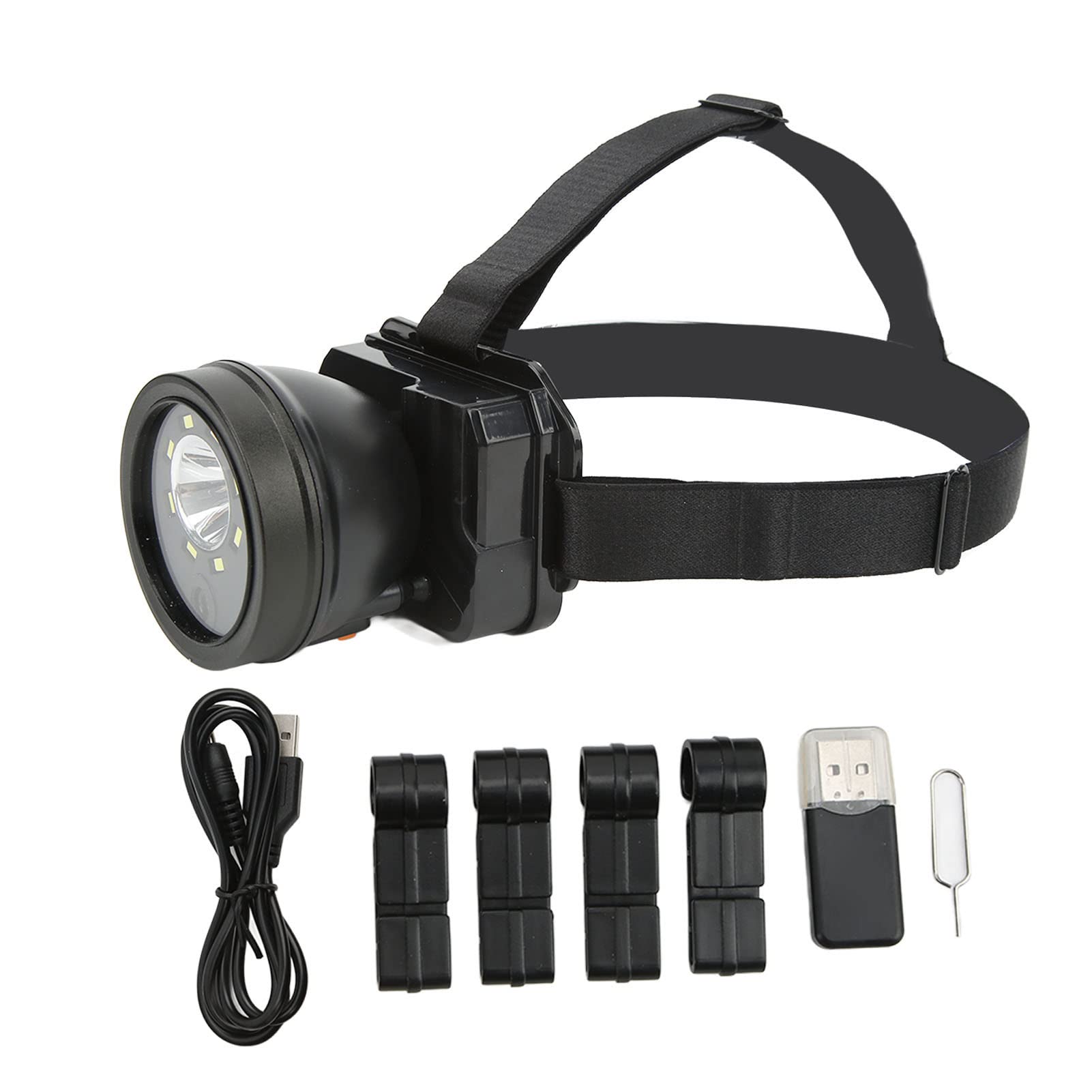 CHICIRIS Head Mounted Camera, NightVision Rechargeable Battery 90 LedHead Lamp Wearable Video Camera 1080P HD for Field WorkMineMining