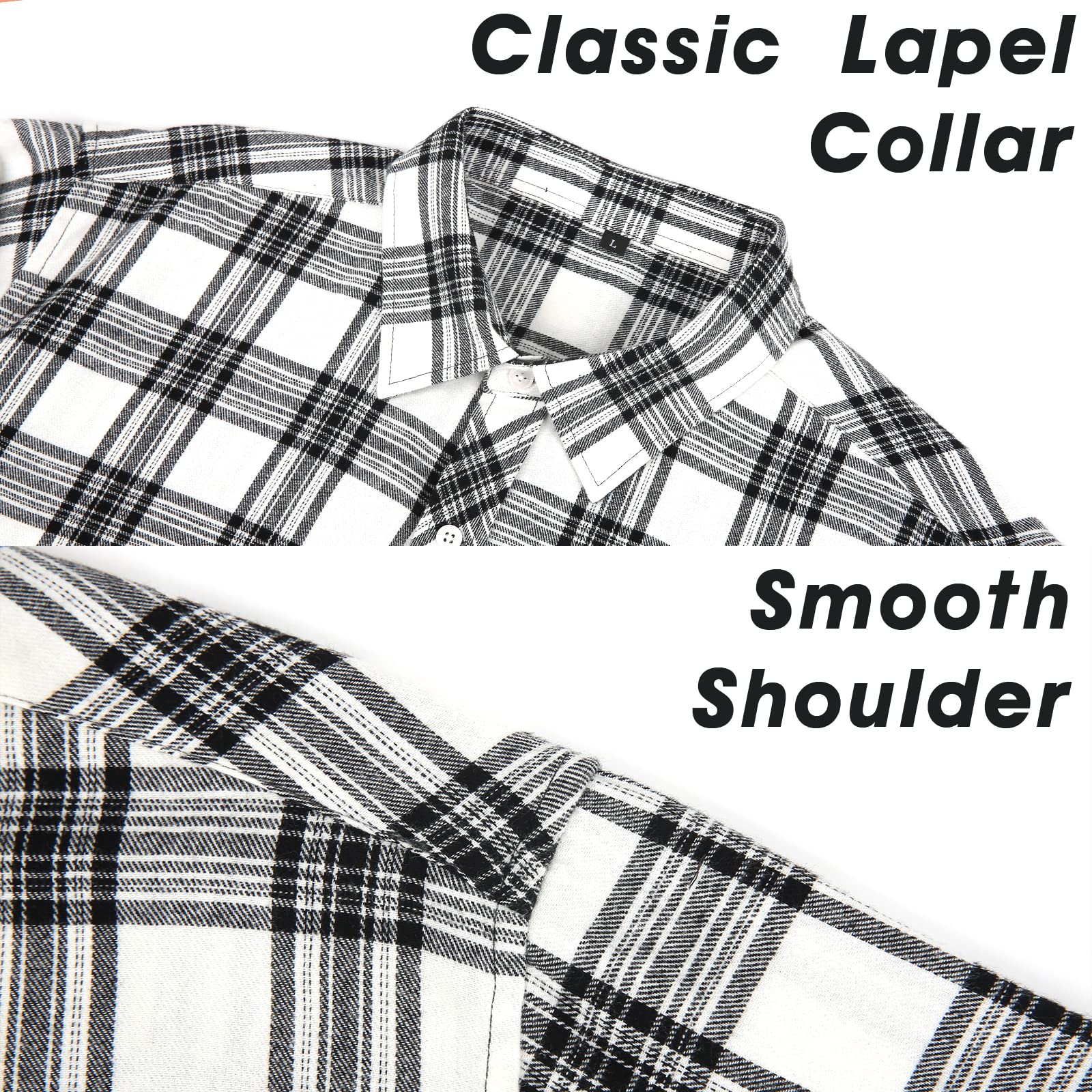Men's Button Down Plaid Flannel Casual Shirts Brushed Regular Fit Long Sleeve Shirts Yellow Black Plaid Large