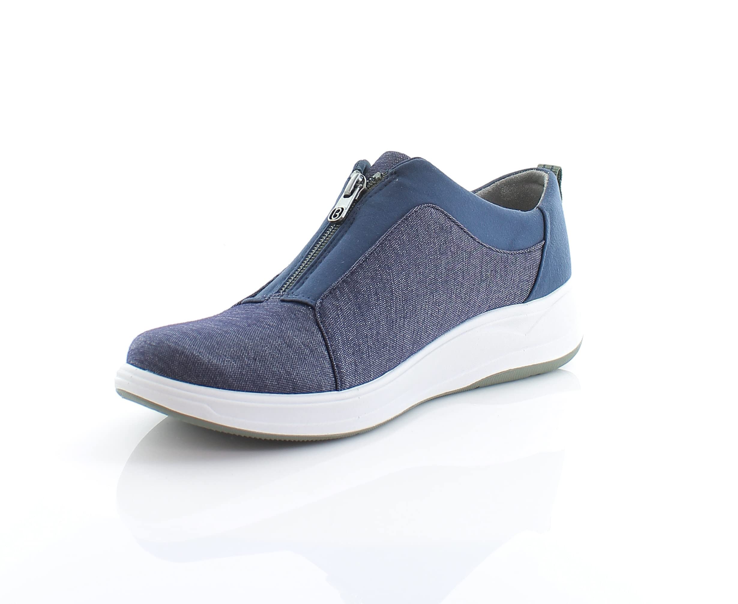 BZees Women's Take It Easy Sneaker, Navy Blazer Shimmer, 8