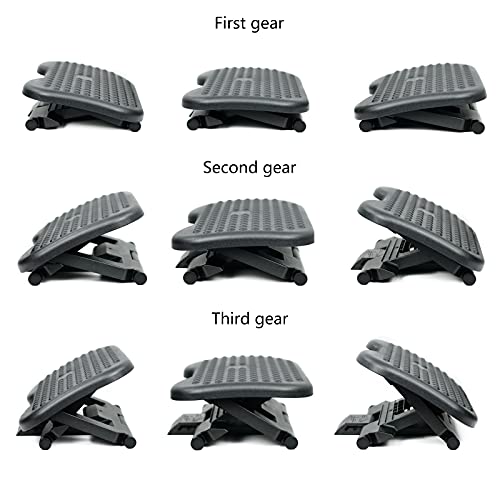 AKOZLIN Adjustable Under Desk Footrest Comfy Rest, Ergonomic Foot, Pressure Relief for Comfort Home, Office