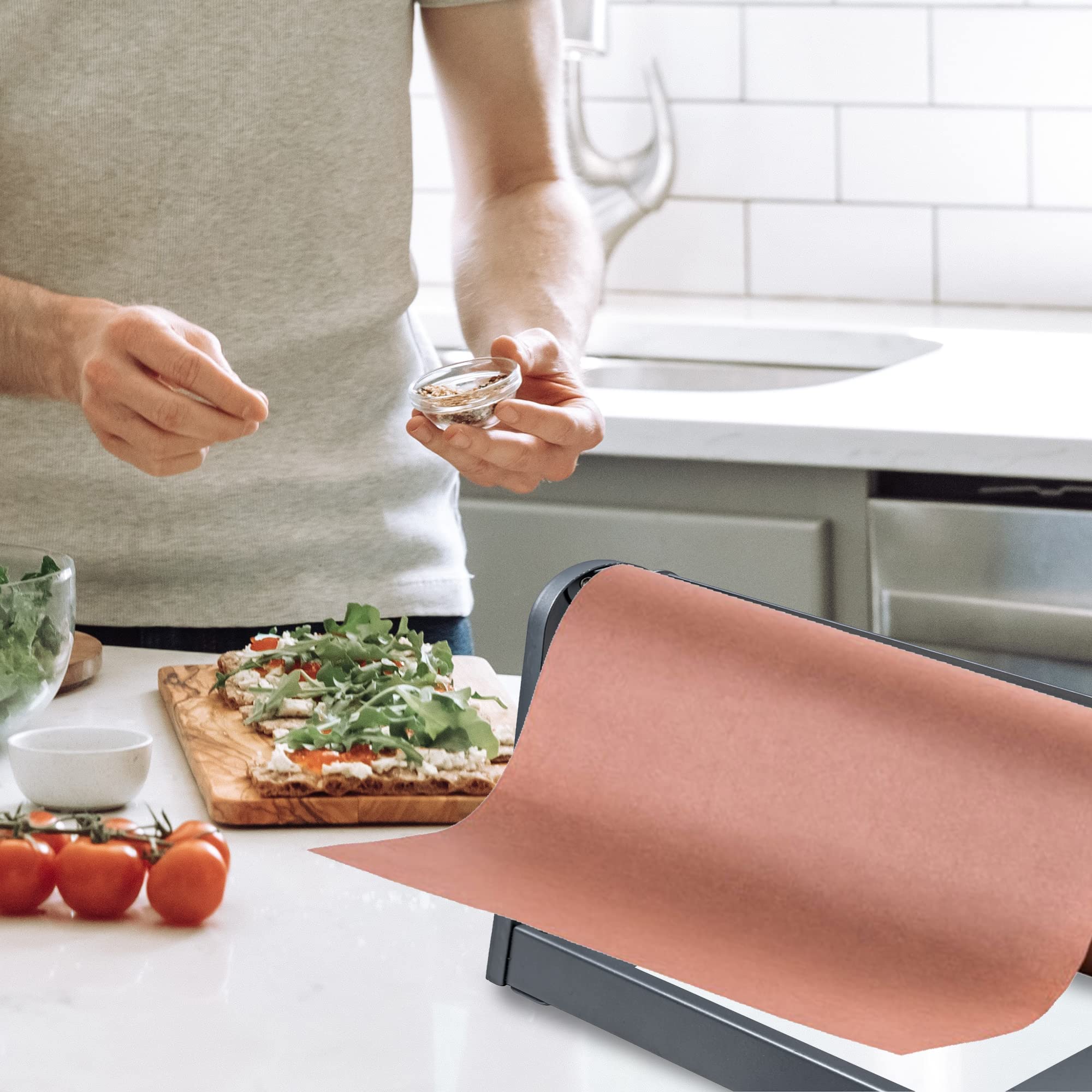 West Palm Brands Paper Roll Cutter, Holder & Dispenser for Butcher Freezer Craft Paper Rolls 24", Great Butcher, Wrapping, Crafting Paper or Vinyl Roll Holder - Free Standing or Wall Mounted
