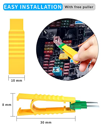 Fuses Assortment Kit - 110pcs Standard & Mini Blade Car Fuse, 2A 3A 5A 7.5A 10A 15A 20A 25A 30A 35A 40 Amp Replacement Fuses for Car RV Boat Truck SUV Automotive