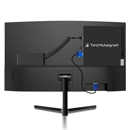 TechMagnet All in one Desktop Computer, Cheetah 6, Intel Core i5 6th Gen, 8GB DDR3, 480GB SSD, New Dual 24 inch Curved Display, Wireless Ergonomic Keyboard Mouse, Win 10 Pro (Renewed)
