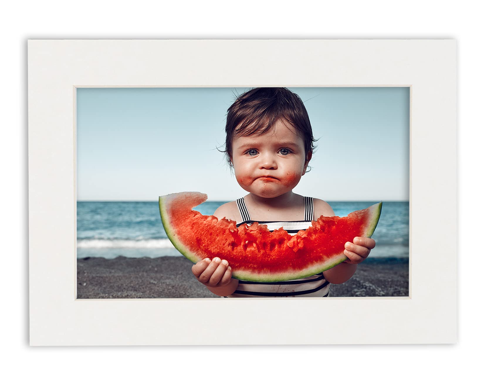 12x18 Mat Bevel Cut for 10x16 Photos - Acid Free Textured White Precut Matboard - For Pictures, Photos, Framing - 4-ply Thickness