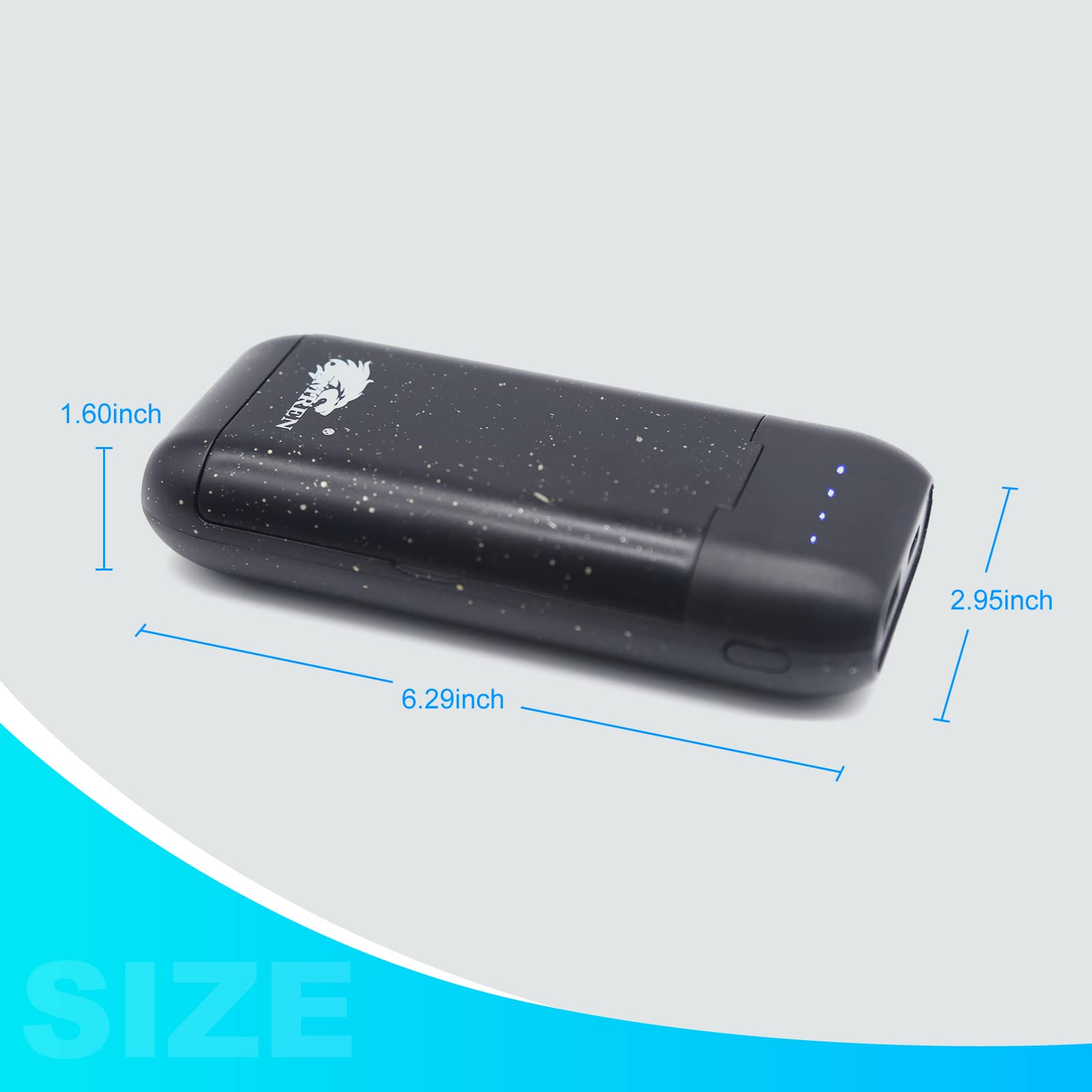 Portable 18650 Battery Charger, 3.7v Rechargeable Batteries Charger with USB C Input for 3.7V Rechargeable Lithium Li ion Batteries with Protective Cover, Independent Slot