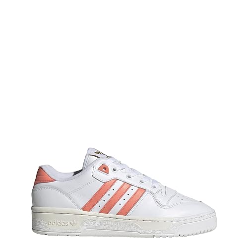 adidas Originals Women's Rivalry Low Sneaker, White/Coral Fusion/Gold Metallic, 8.5