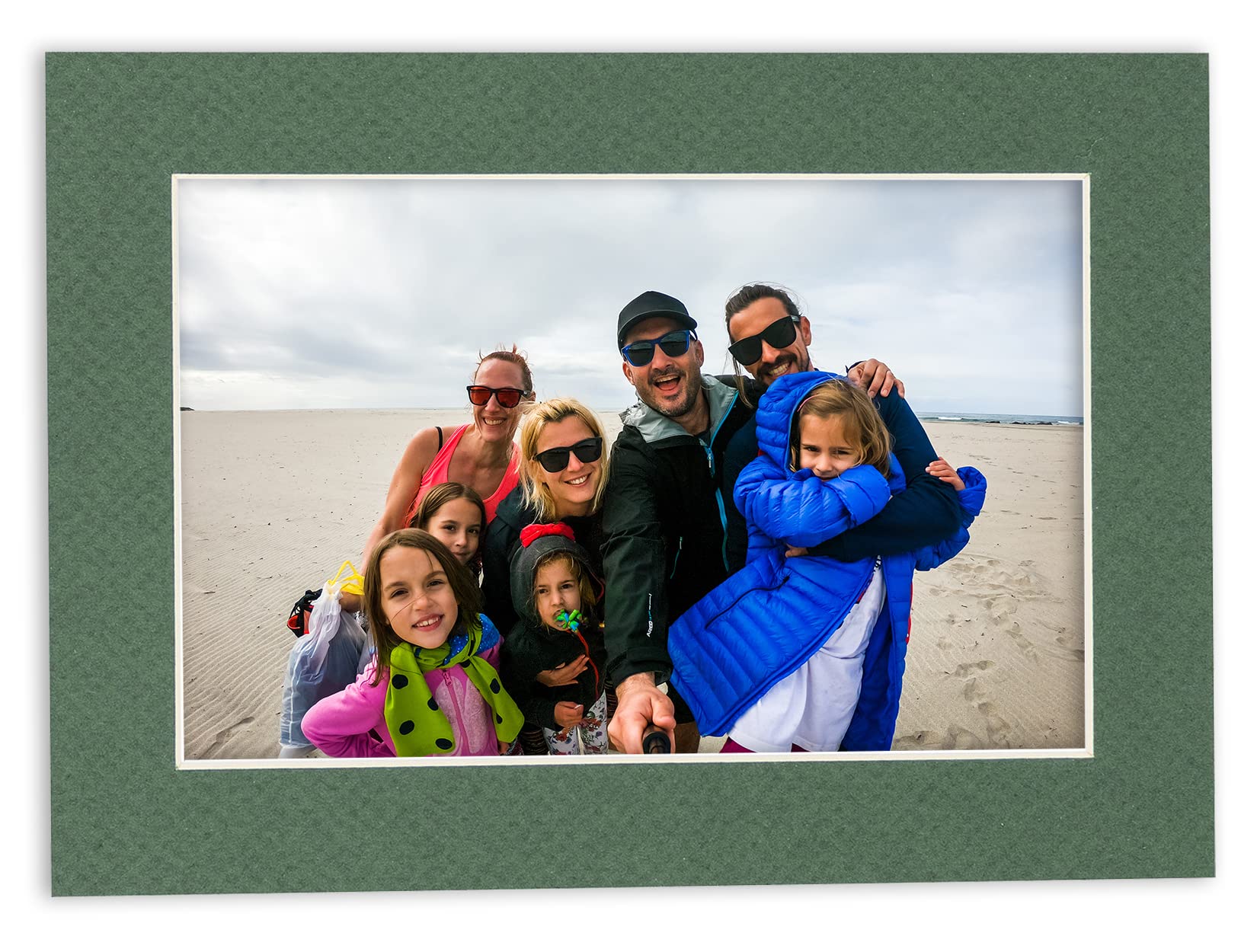 16x40 Mat Bevel Cut for 12x36 Photos - Acid Free Hunter Green Precut Matboard - For Pictures, Photos, Framing - 4-ply Thickness