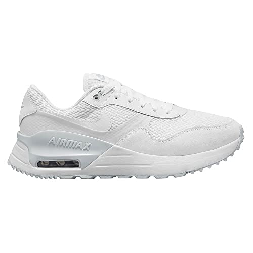 Nike Men's Air Max System Sneaker, White/White-pure Platinum, 8
