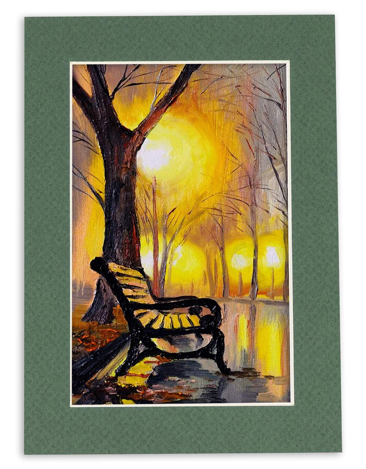 16x40 Mat Bevel Cut for 12x36 Photos - Acid Free Hunter Green Precut Matboard - For Pictures, Photos, Framing - 4-ply Thickness
