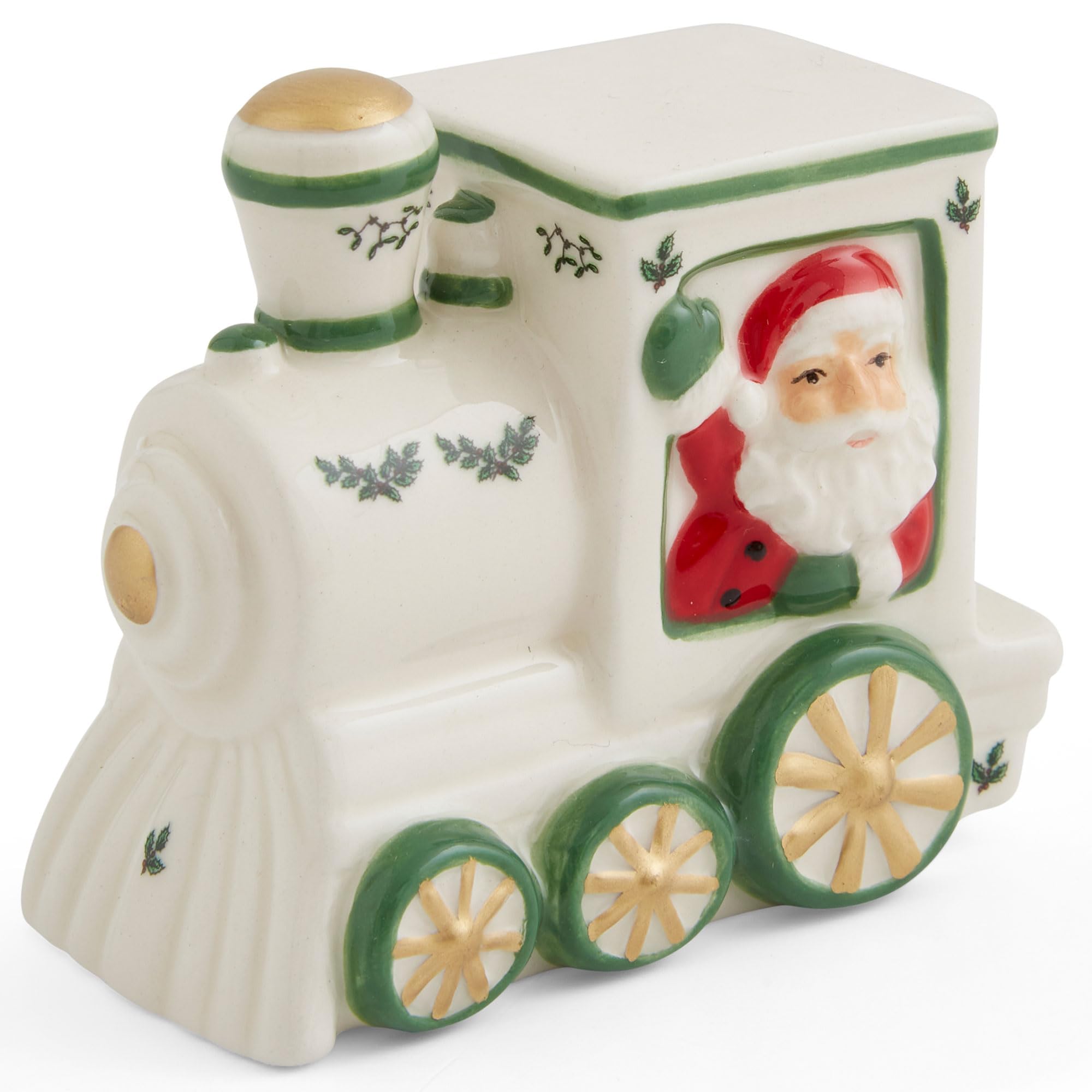 Spode Christmas Tree Miniature Christmas Village Figural Decoration, Snowy Christmas Village Set, Ceramic Holiday Decor - Festive Holiday Decorations for Indoor Display (Train)