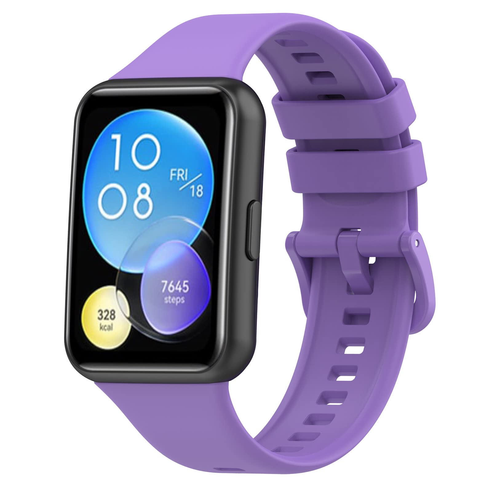 RuenTech Compatible with Huawei Watch Fit 2 Bands, Replacement Soft Silicone Sport Wristband Watch Straps for Huawei Watch Fit2 Active/Classic/Elegant Edition Smartwatch (10-Pack)