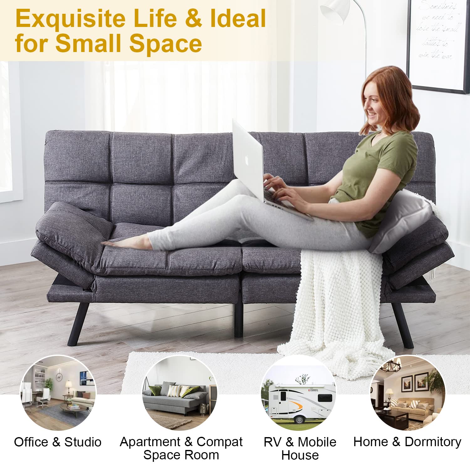 MUUEGM 267FA-DGY Sofabed, Medium, Gray-01
