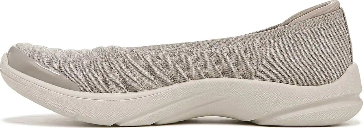 BZees Women's Legato Slip-On Flat Ballet, Taupe, 9