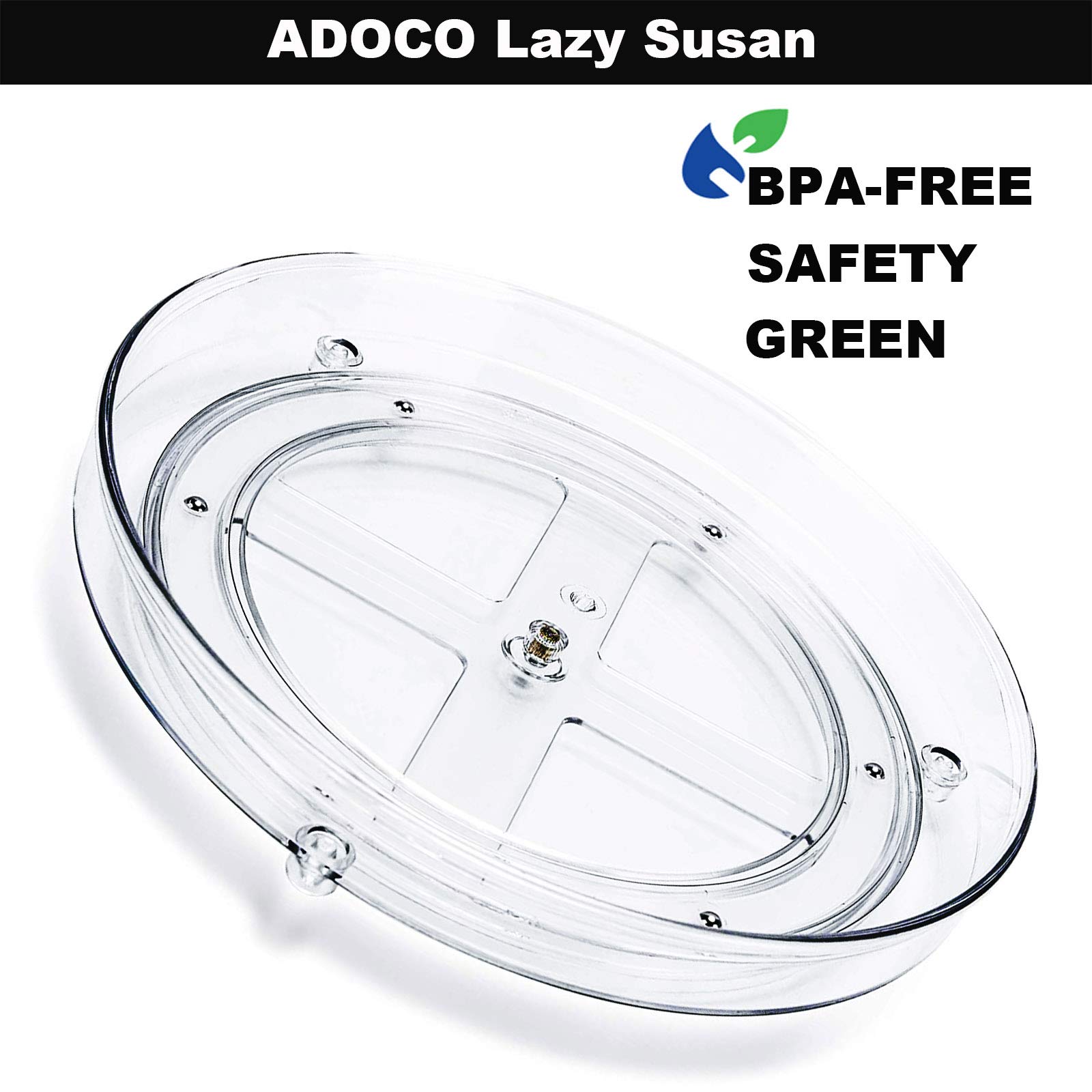 2 Tier Lazy Susan, 10.6 Inch Clear Makeup & Skincare Organizer, Bathroom Countertop Perfume Organizer