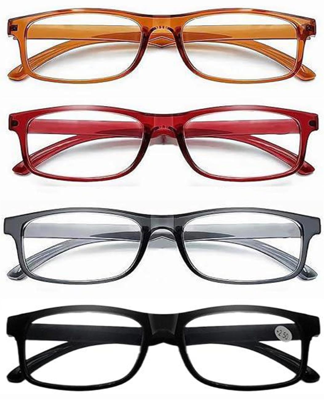 Voitead Reading Glasses Filtering UV/Retro Computer Reader/Men/Women Anti-Blue Light Anti-eyestrain Glasses (4 Colors Mixed) 1.0