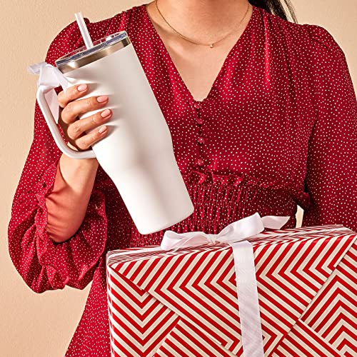 Maars Charger 40oz Insulated Travel Mug Tumbler with Handle | Double Wall Vacuum Sealed Stainless Steel Cup w/Straw and Lid, Midnight