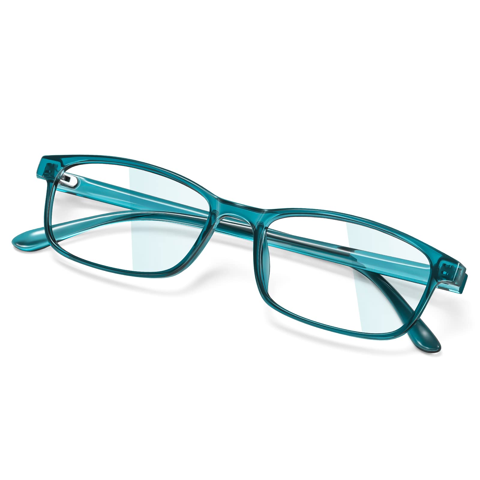 JEERO Blue Light Blocking Glasses - Lightweight Frame Computer Glasses, Anti Eyestrain & UV Glare, TV/Phone/Gaming Eyeglasses for Women Men, Non-Prescription