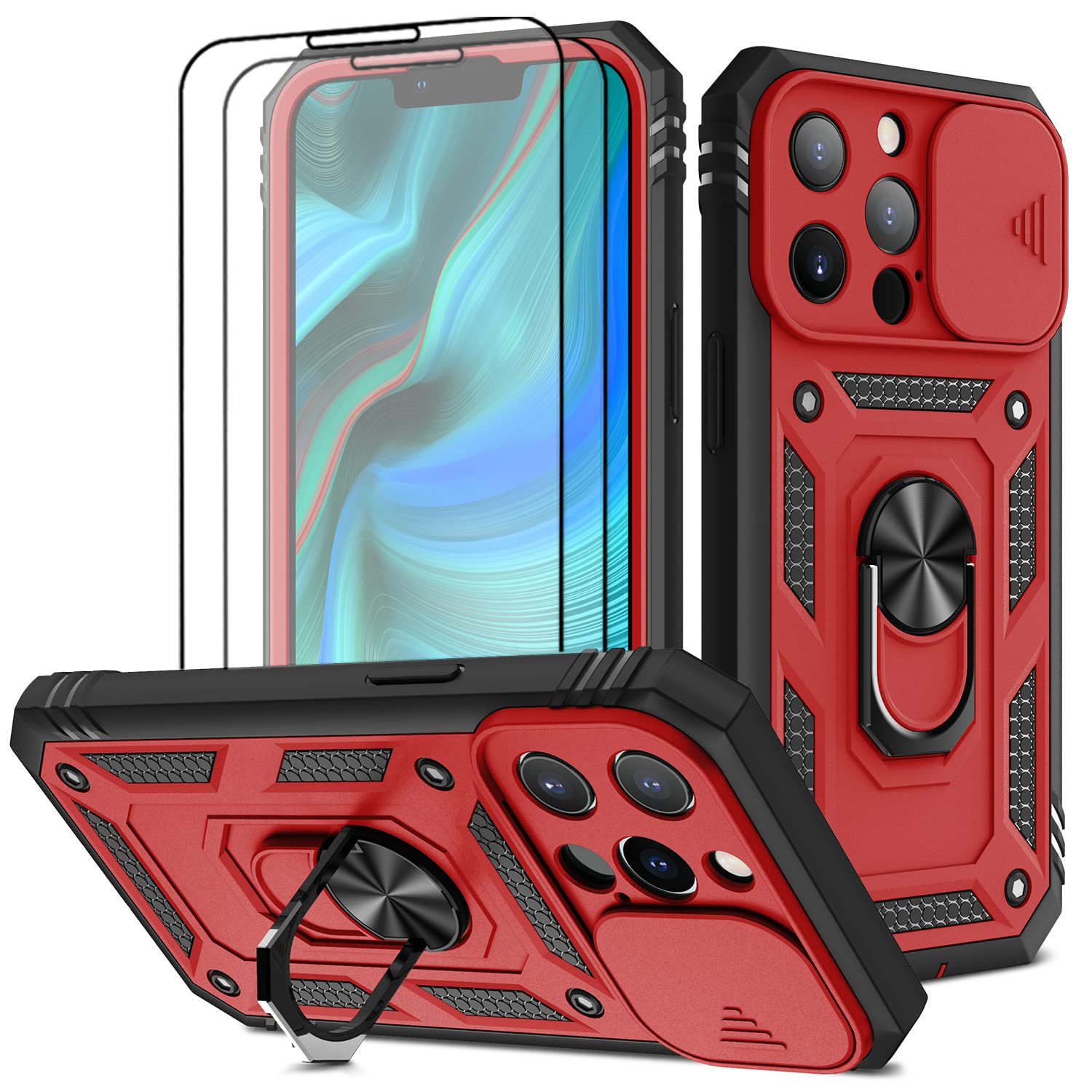 pompvla for Samsung Galaxy S22Ultra Case Magnetic Compatible with MagSafe Galaxy S22Ultra Case with Glass Screen Protector,with Kickstand Military Grade Drop Protection Shockproof S24Ultra Case Purple