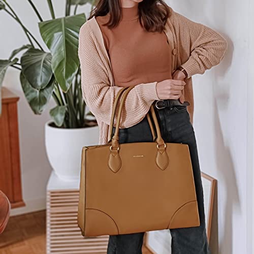 Missnine Laptop Bag 15.6 inch Work Bags for Women Professional Laptop Tote PU Leather Computer Briefcase for Office Business