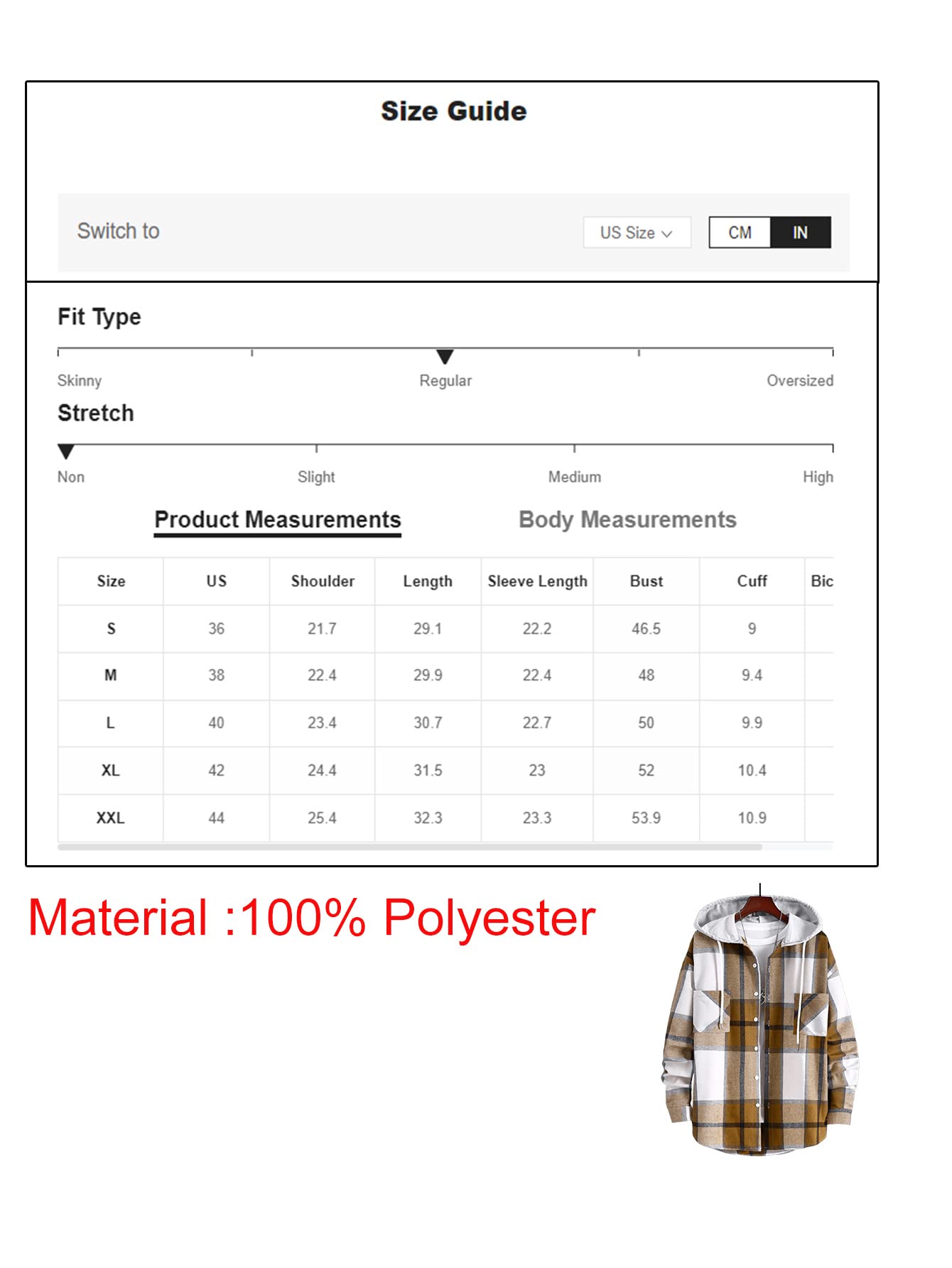OYOANGLE Men's Casual Plaid Flannel Jacket with Hoodie Long Sleeve Button Down Shirt Brown Check L