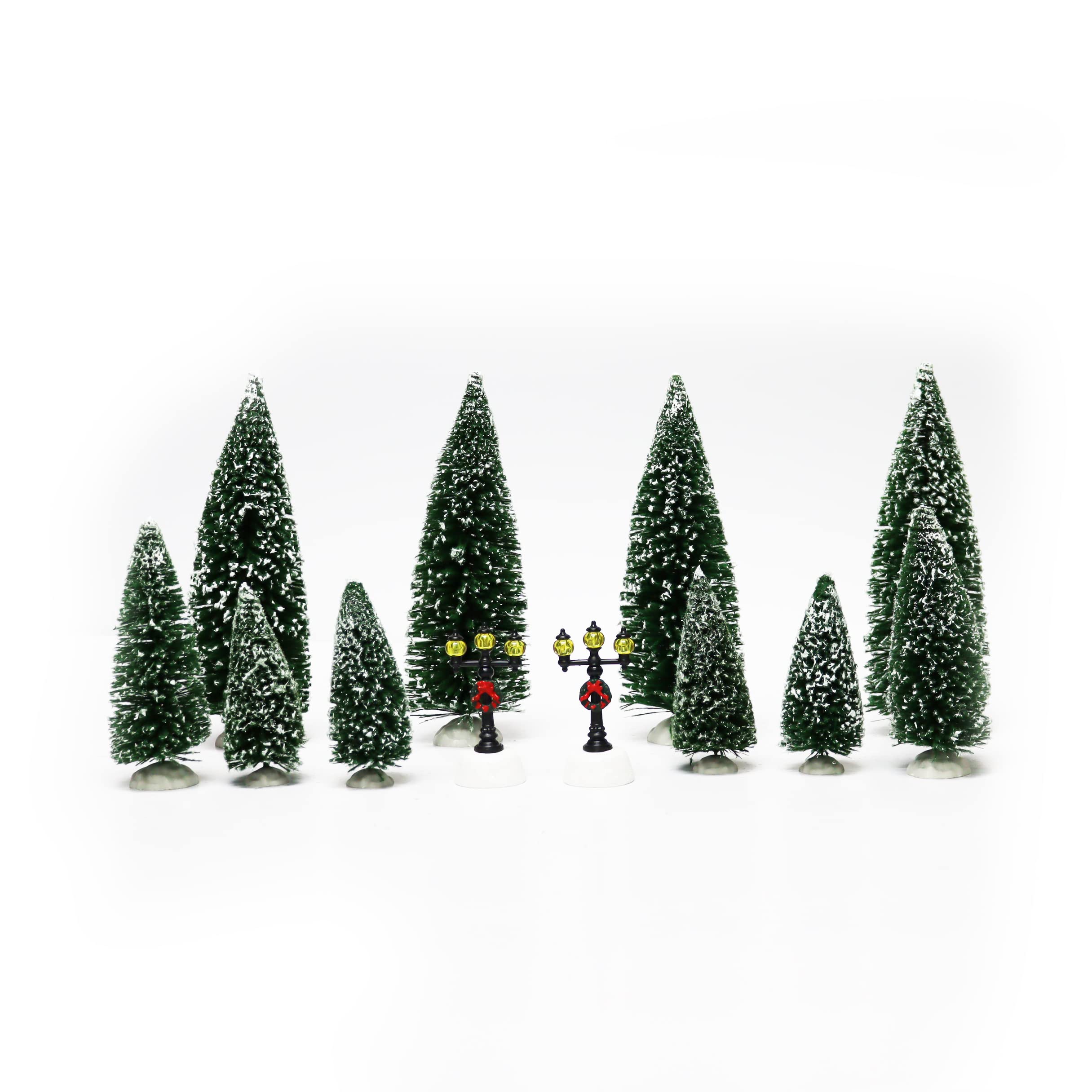MOMENTS IN TIME Christmas Village 30 pc Set, with LED Lights, Battery Operated (not Included)