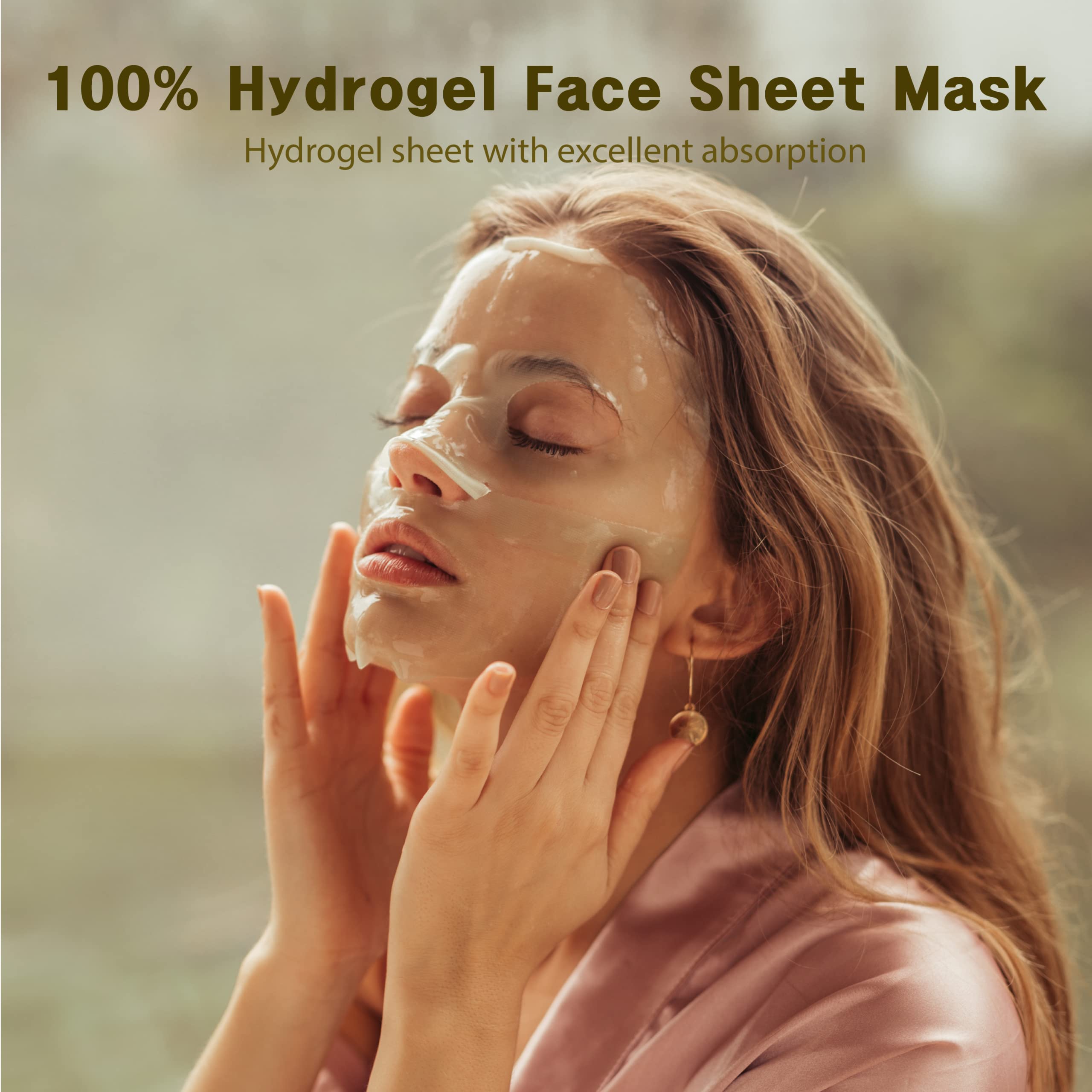 Purederm Gold Emu Hydro Pure Gel Mask (5 Pack) Hydrogel Face Mask for Nourishing & Revitalizing