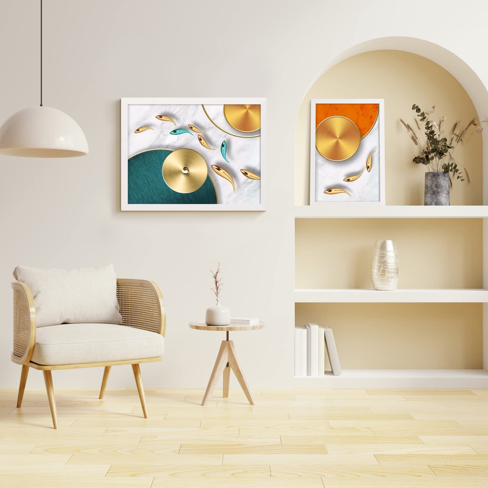 WEARTER 16x20 Poster Frames 2 Pack White 20 x 16 Picture Frame Solid Wood Frames 16 by 20 Photo Frames for Wall Mounted Frames Hanging Vertical and Horizontal