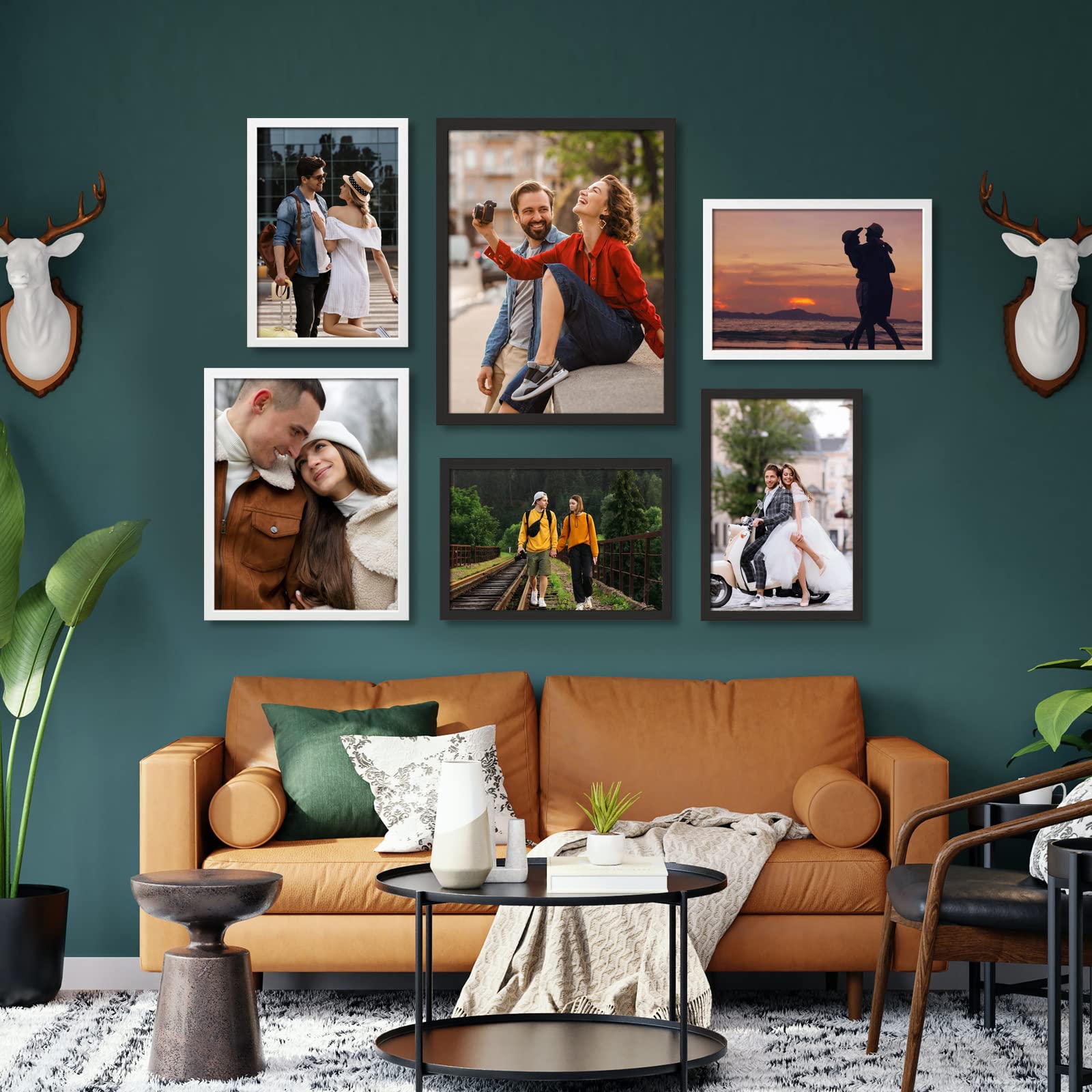 WEARTER 16x20 Poster Frames 2 Pack White 20 x 16 Picture Frame Solid Wood Frames 16 by 20 Photo Frames for Wall Mounted Frames Hanging Vertical and Horizontal