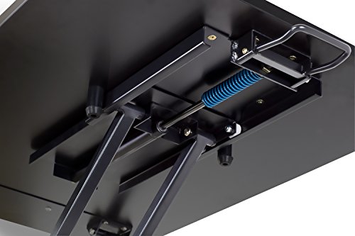 Mount-It! Standing Desk Converter, Height Adjustable Sit Stand Desk, 32x22 Inch Preassembled Stand Up Desk Converter, Ultra Low Profile Design, Black