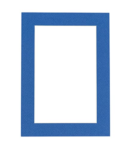 9x12 Mat Bevel Cut for 7x10 Photos - Acid Free Royal Blue Precut Matboard - For Pictures, Photos, Framing - 4-ply Thickness