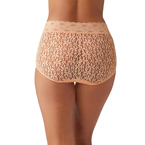 Wacoal Women's Halo Lace Brief Panty, Almost Apricot, Large