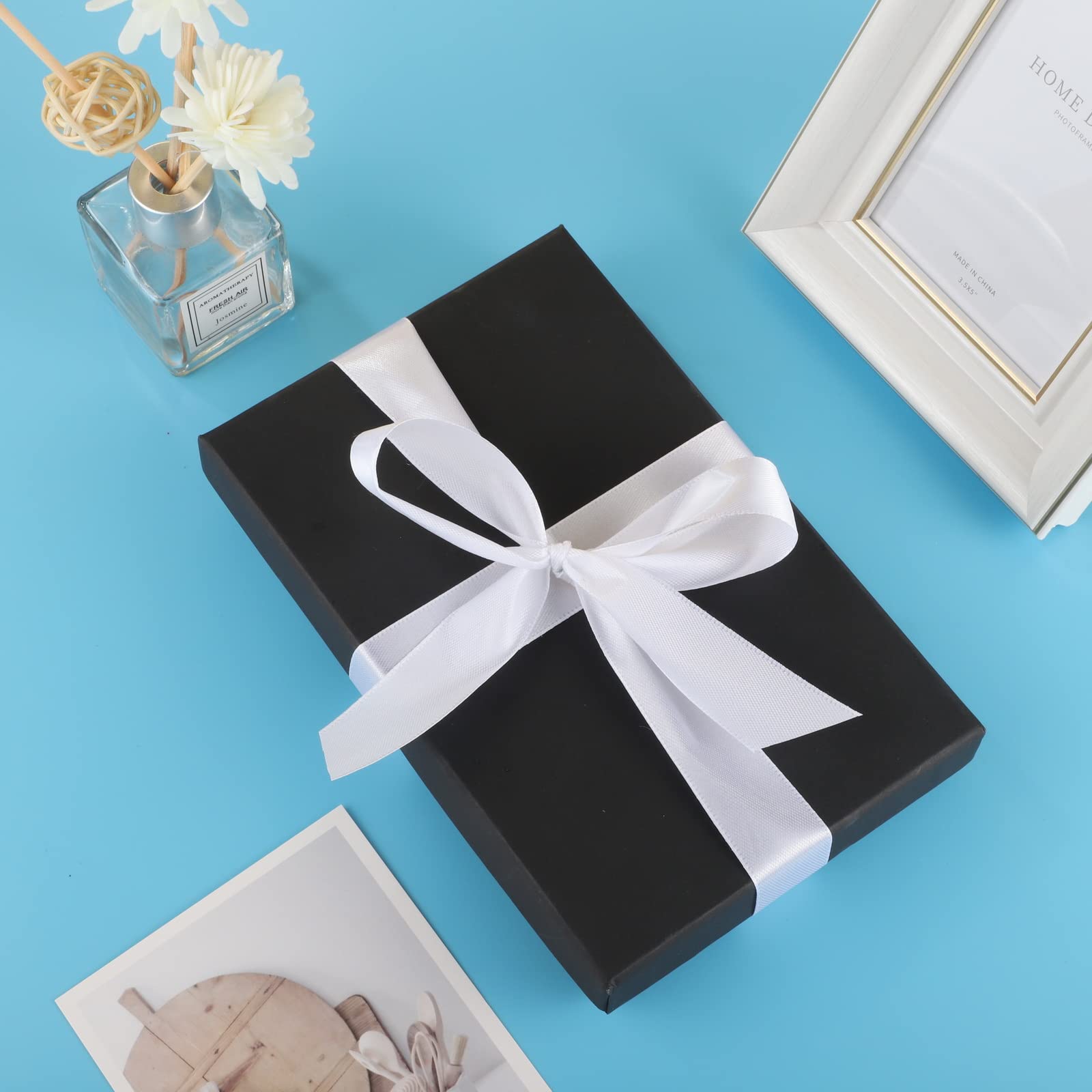 2Rolls/50Yards 1 Inch White Satin Ribbon for Wedding Party Mother's Day Decorations White Bows Making Bridal Flower Bouquet Wrapping
