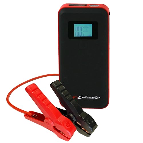Schumacher Electric Lithium Jump Starter and Portable Power Pack, SL1639, 1000 Amps, 12 Volt, 2.4 Amp USB Port, for Motorcycle, Car, Truck, and Boat Batteries, Digital Display