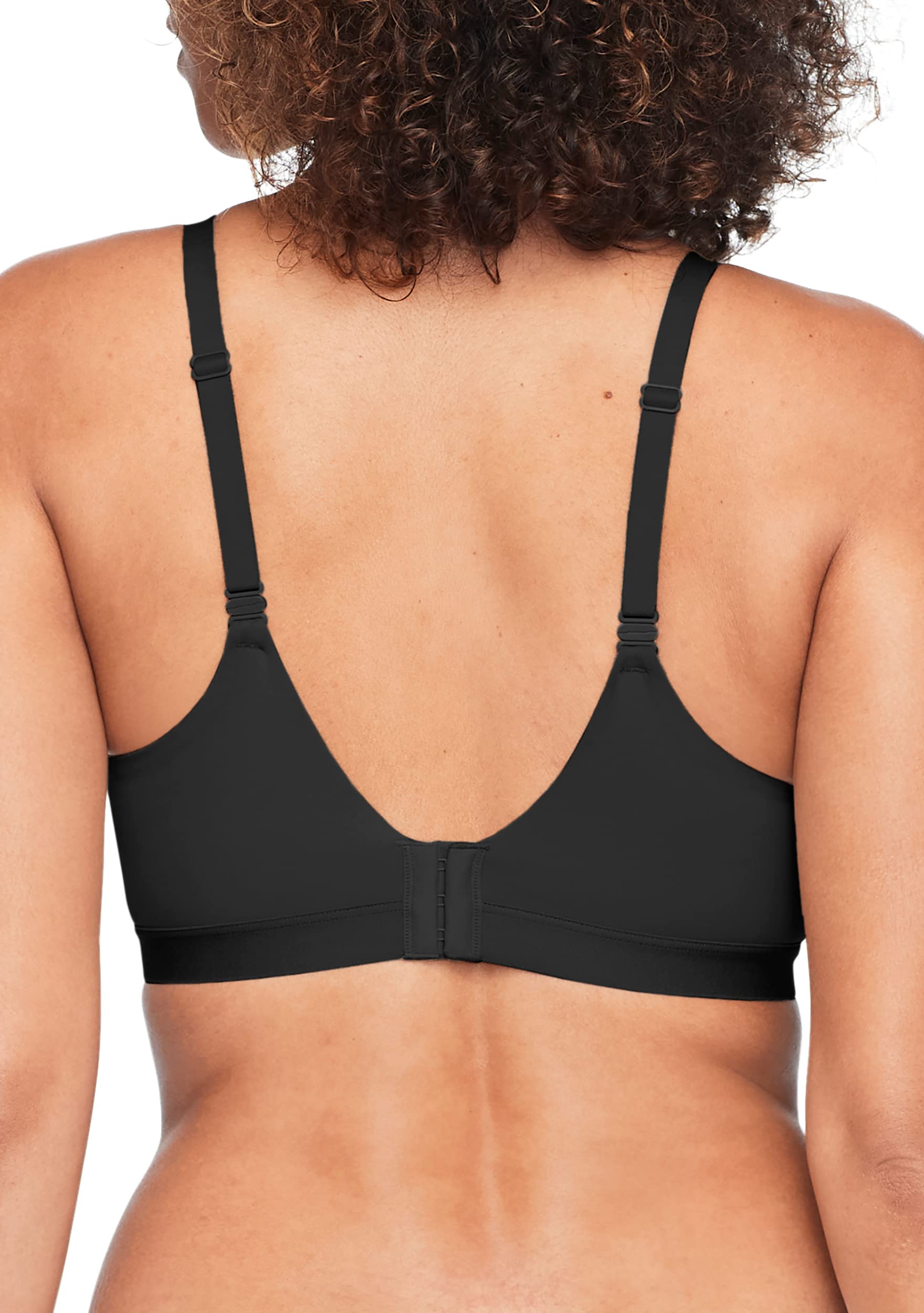 Warner's Women's Cloud 9 Super Soft Wireless Lift Convertible Comfort Bra RN1041A, Black, Large
