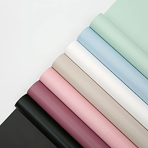 KIMHOME Korean Retro Packaging Waterproof Flower Wrapping Paper Gift Wrapping Flower Shop Bouquet Supplies Roll 23.6 Inch x 32.8 ft (Nude)