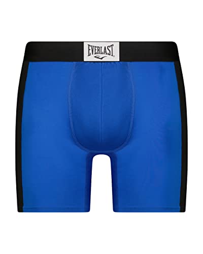 Everlast Mens Boxer Briefs, Perfect Boxer Brief for Men Pack of 6 Active Performance Mens Underwear (Medium, Grey/Blue/Light Navy)