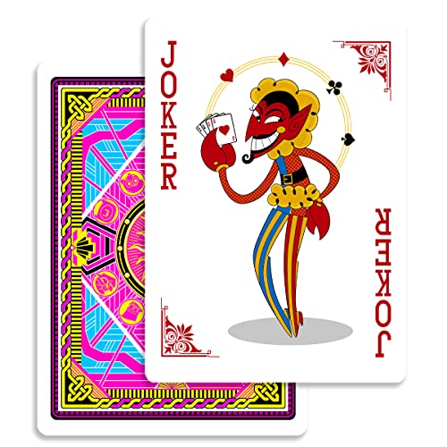 My Pet Elephant Cartoon Pack of Playing Cards - Premium Fancy Card Game with Jokers Included
